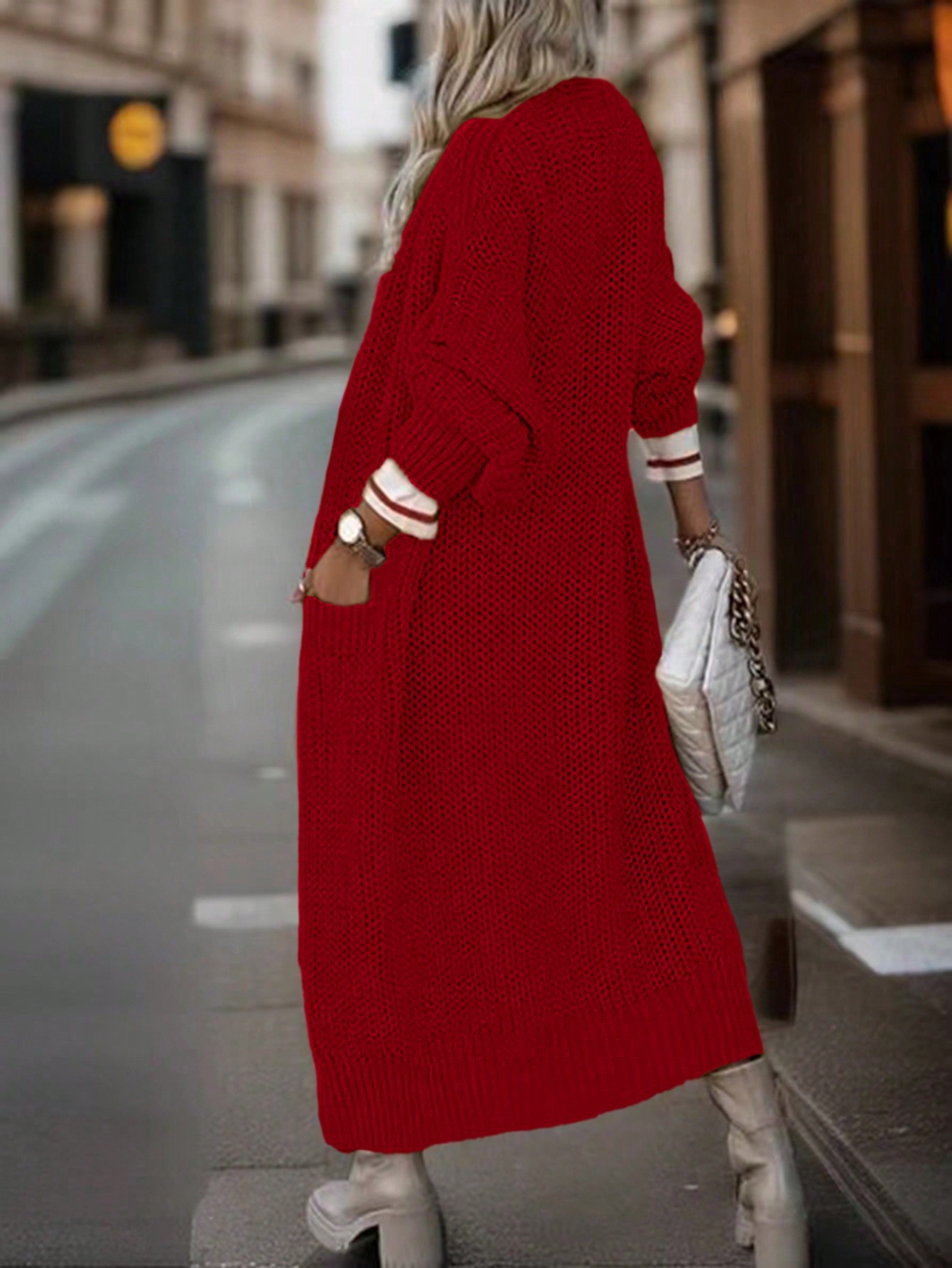 Plus Size Women'S Loose Lantern Sleeve Cardigan | SHEIN EUR