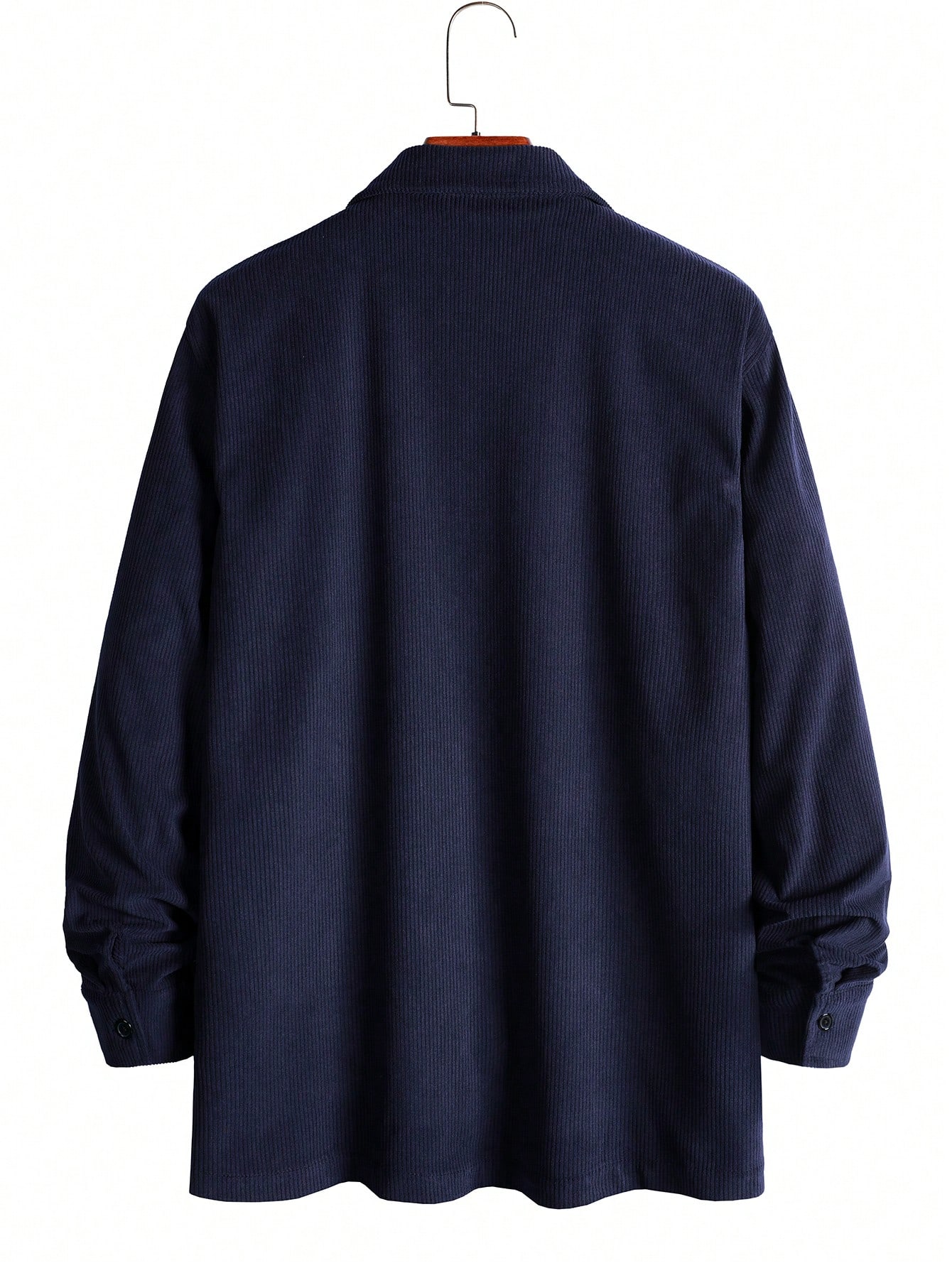 Manfinity Homme Men's Solid Colored Button-Down Shacket With Flap ...