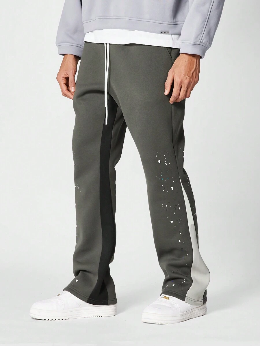 SUMWON Painterly Flare Sweatpants Athletic Track Wide Performance ...