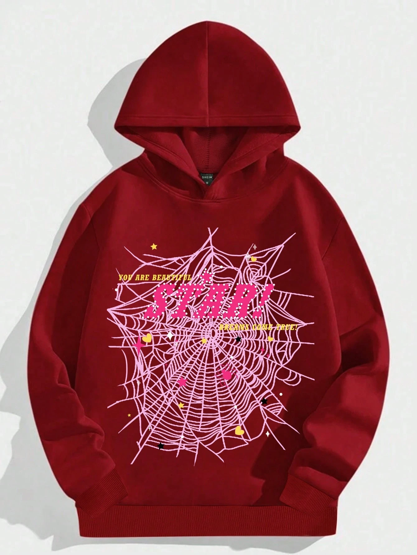 Men's Spiderweb Printed Hoodie | SHEIN USA