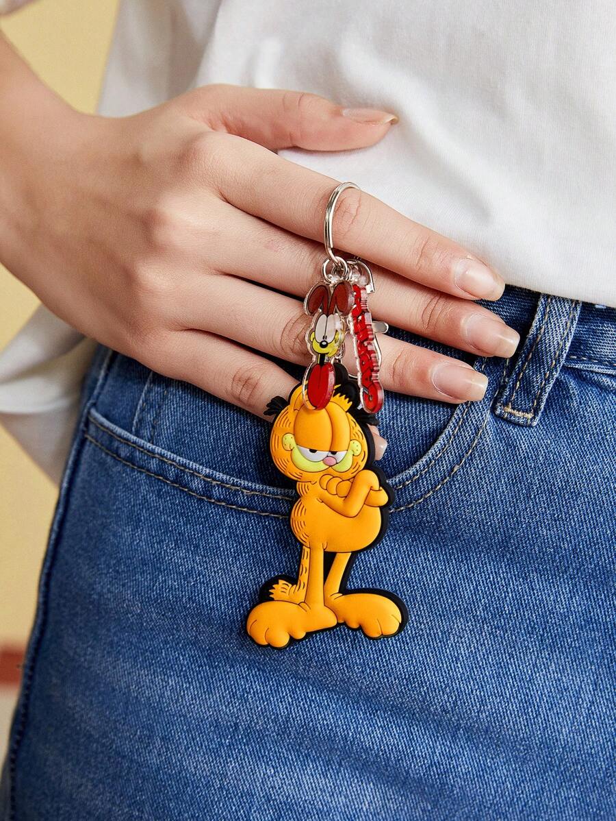 GARFIELD X SHEIN Classic Cute Cat Keychain Bag Charm | SHEIN USA