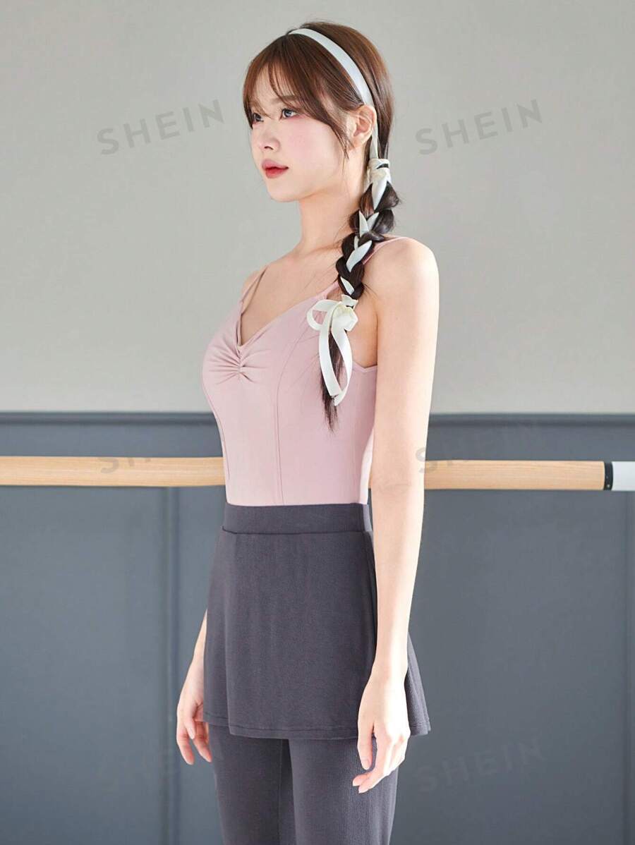 SHEINNeu Balletcore บอดี้สูท สายเดี่ยว โบว์ ฤดูร้อน | SHEIN TH