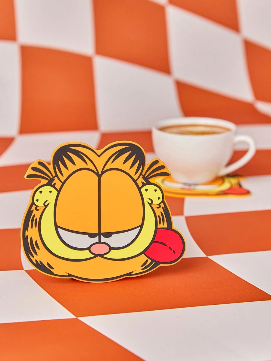 GARFIELD X SHEIN Cartoon Cat Print Coaster | SHEIN USA