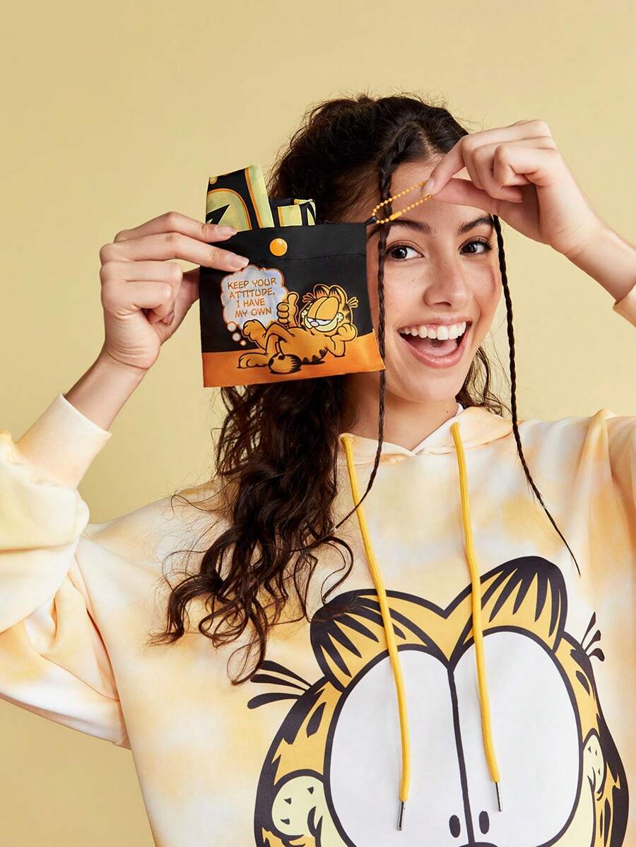GARFIELD X SHEIN Cartoon Animal & Letter Graphic Foldable Shopping Bag ...
