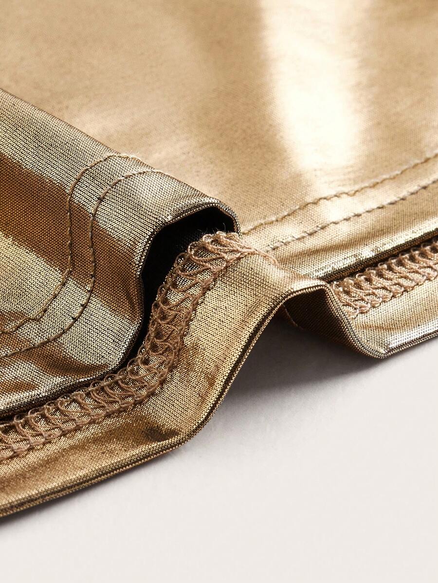 SHEIN ICON Draped Collar Bodycon Mini Cami Dress With Wrapped Chest ...