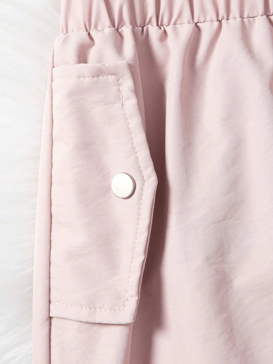 SHEIN Tween Girl Solid Elastic Waist Pants | SHEIN UK