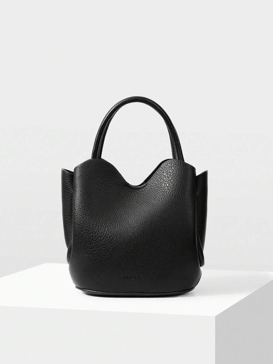 MOTF PREMIUM LADIES' COMMUTE STYLE SIMPLE SOLID COLOR LETTER EMBOSSED ...