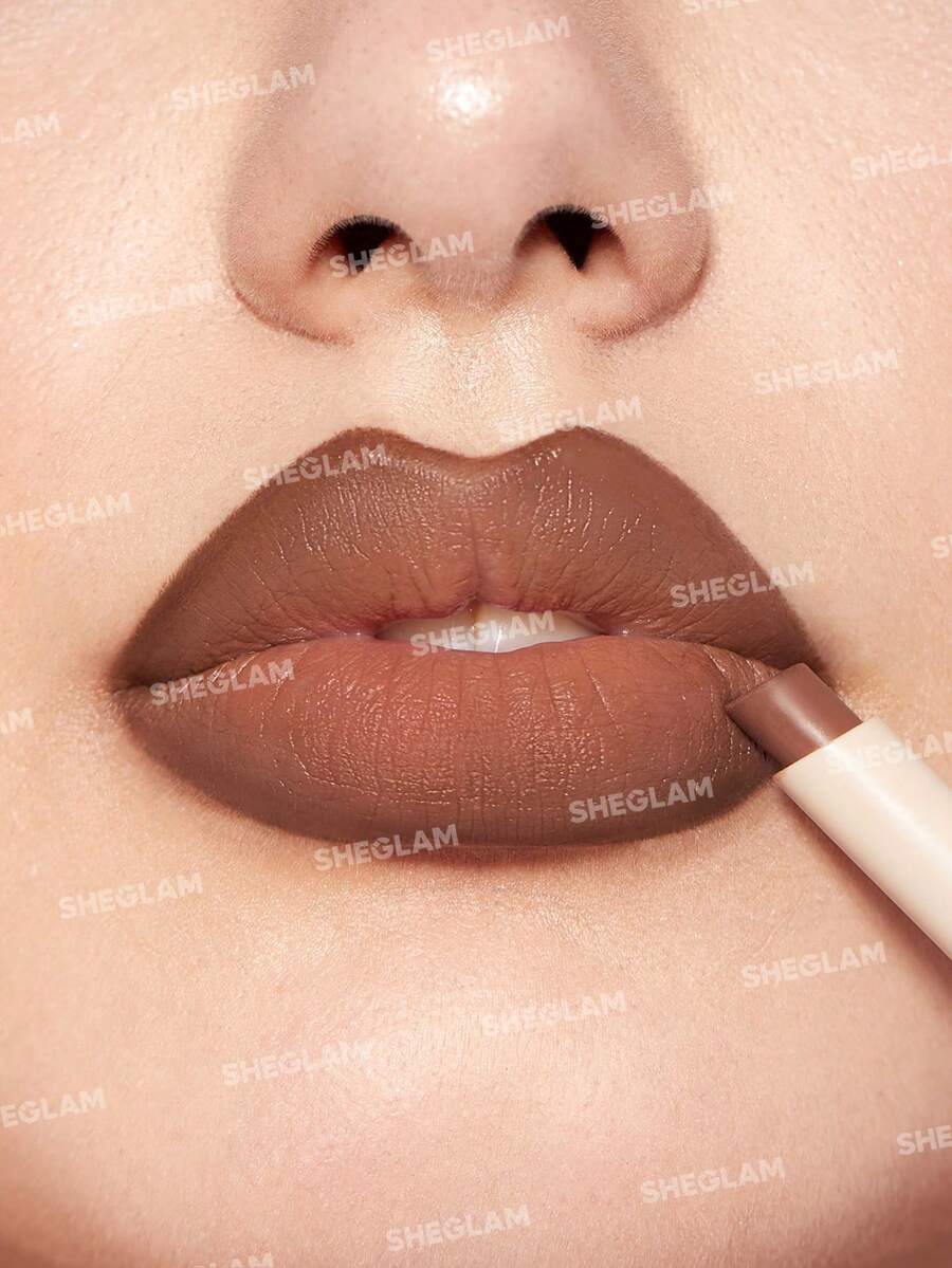 SHEGLAM Glam 101 Lipstick & Liner Duo-Deep Caramel 2-In-1 Matte Dual ...
