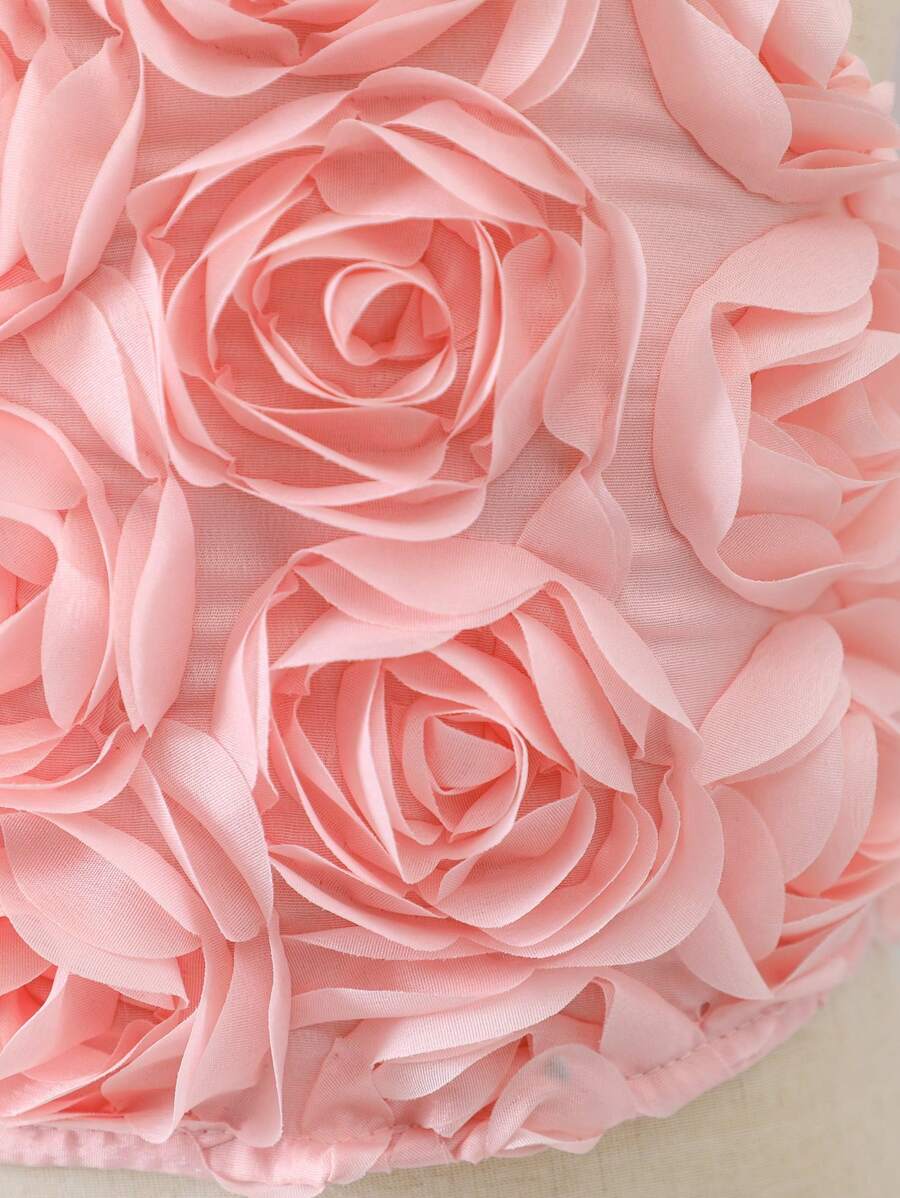 SHEIN Young Girl's Gorgeous & 3d Rose Embellished Banquet Camisole Top ...