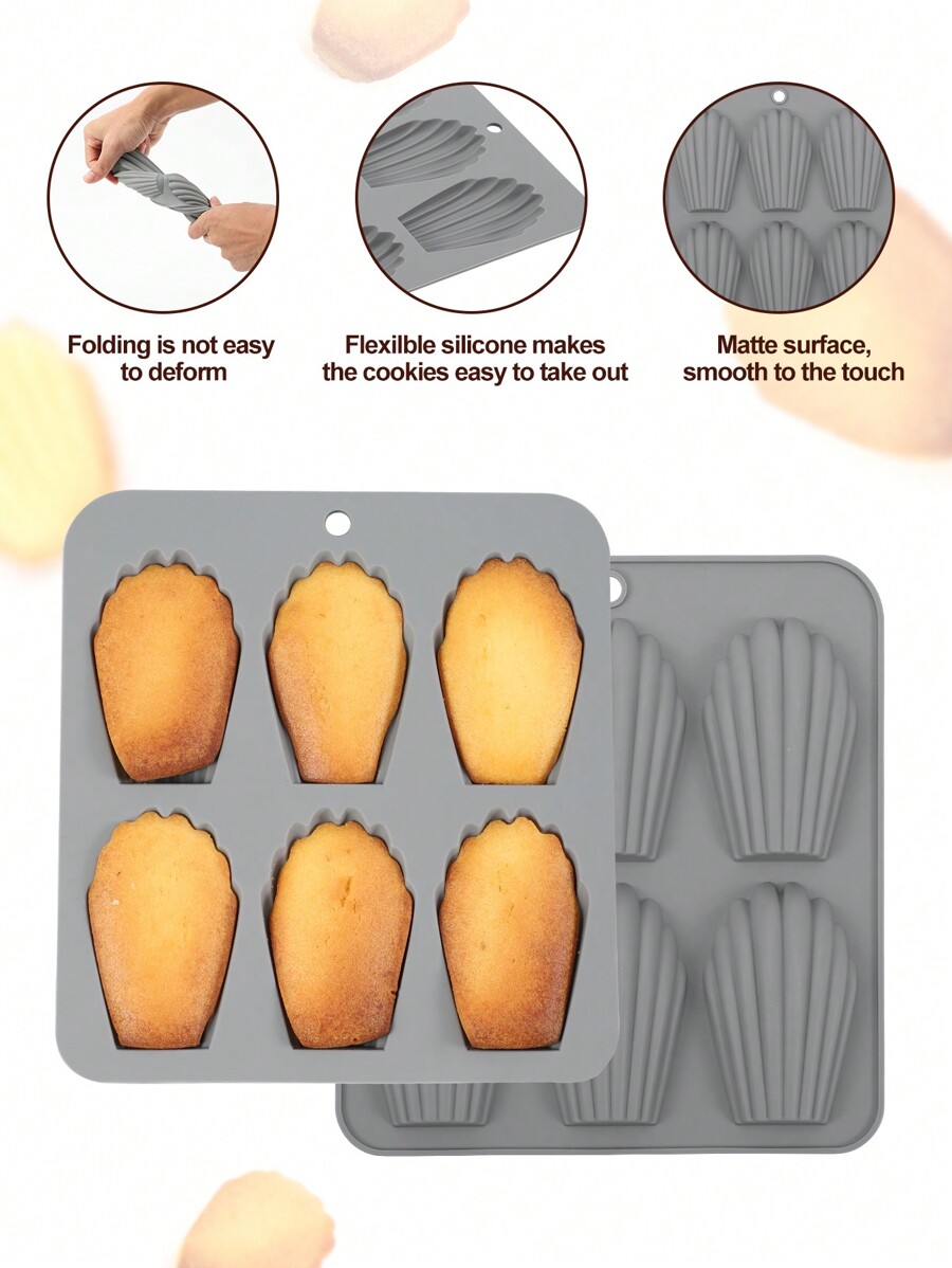 SHEIN Basic living 6 Cavities Nonstick Silicone Durable Cookie Mold ...