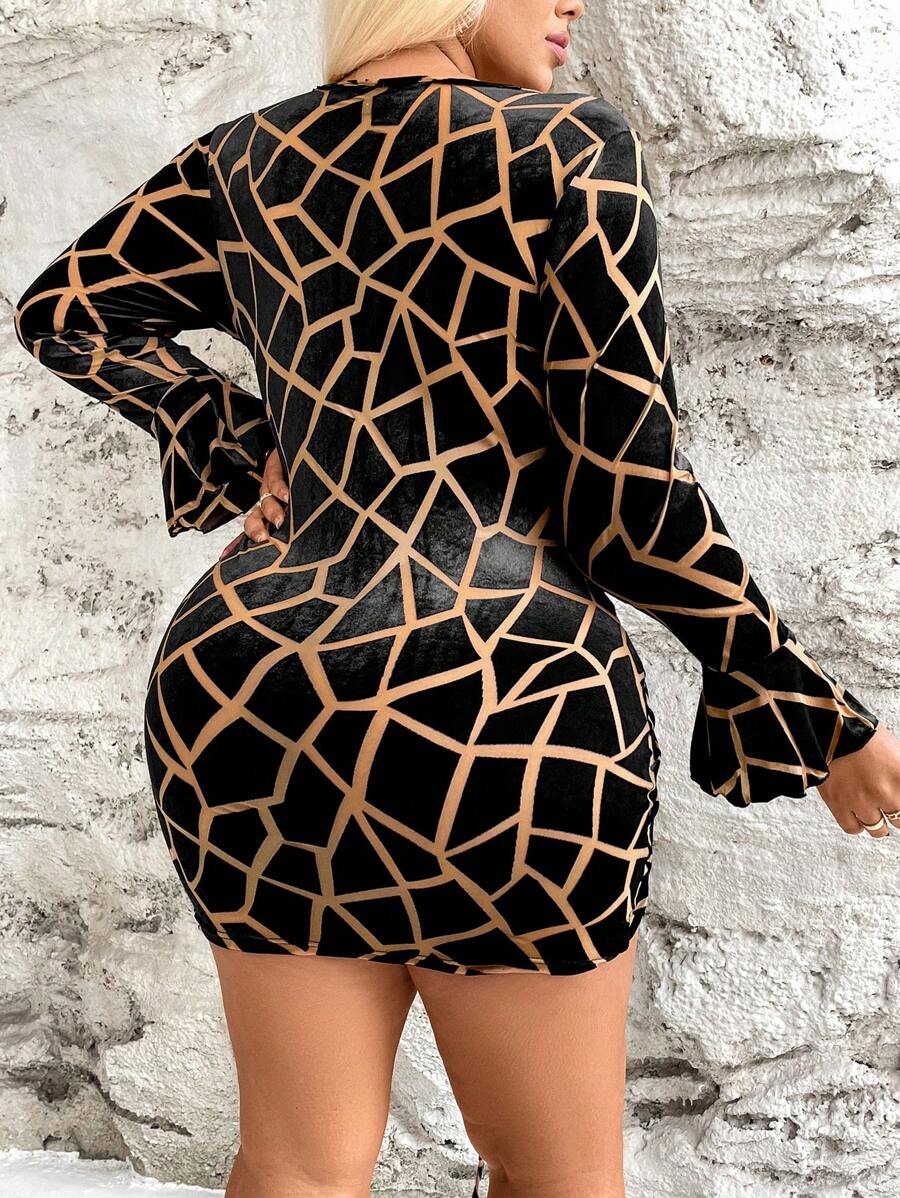 SHEIN SXY Women's Knitted Zebra Pattern Perspective Sexy Drawstring ...