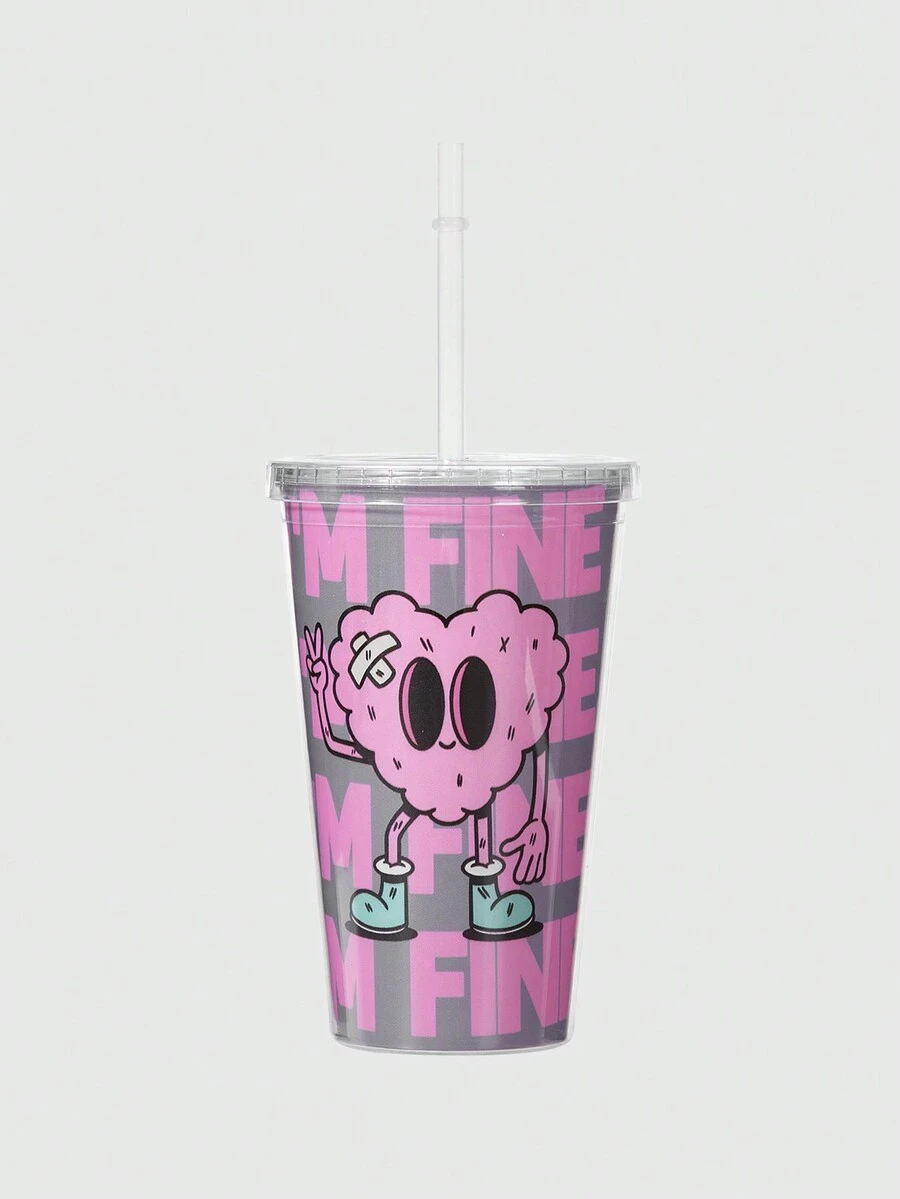 Ojeroso Caneca Rosa Com Fundo Plano Em Forma De Coração | SHEIN PT
