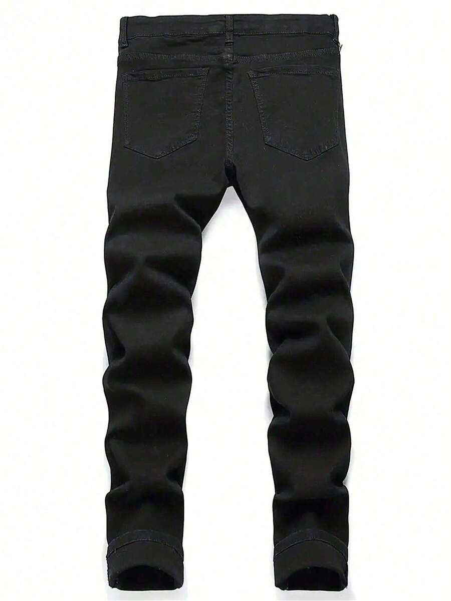 Men Splash Ink Print Ripped Jeans | SHEIN USA