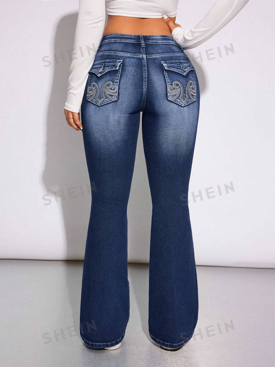 Women's Slim Fit Flared Jeans | SHEIN USA