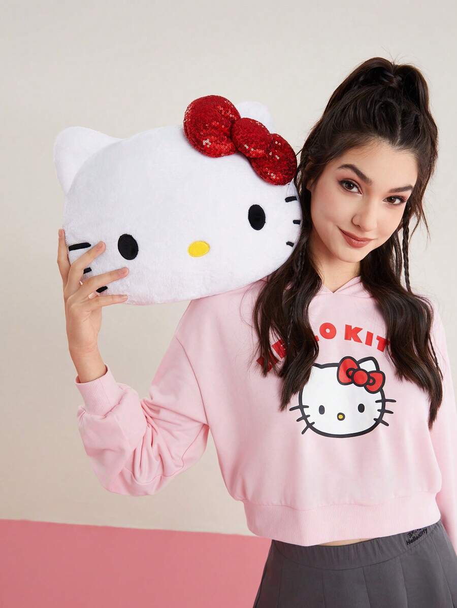 HELLO KITTY AND FRIENDS | SHEIN Cartoon Car Shaped Plush Pillow,Bow ...