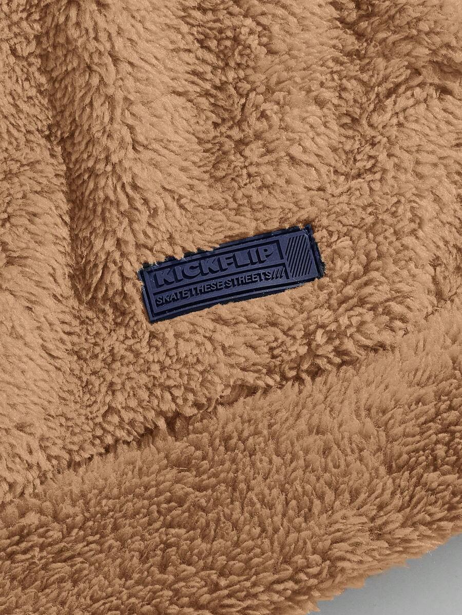 Manfinity Hypemode Loose Men's Plus Size Drawstring Hooded Fleece Knit Casual Sweatshirt | SHEIN USA