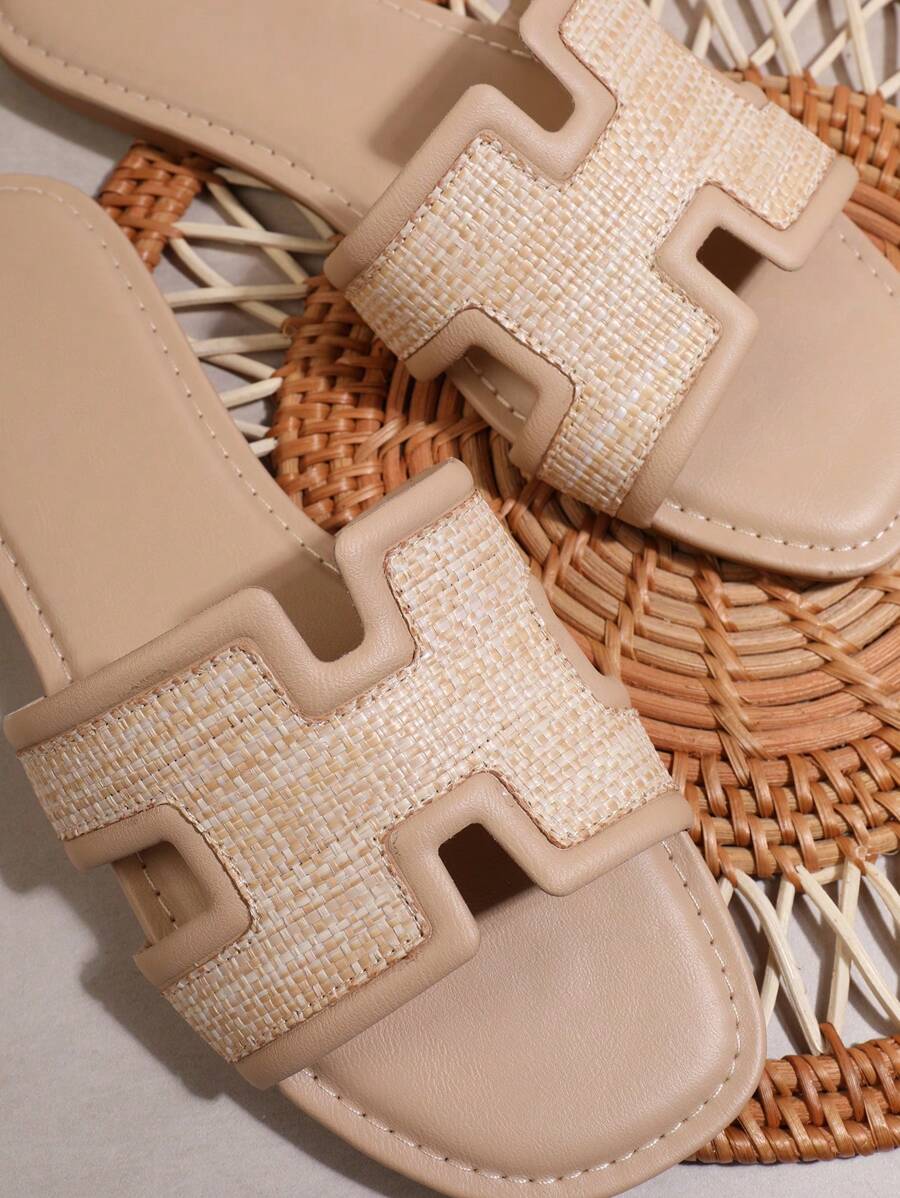 L'Amorae Women'S Fashionable Apricot Flat Sandals Summer Shoes Spring ...