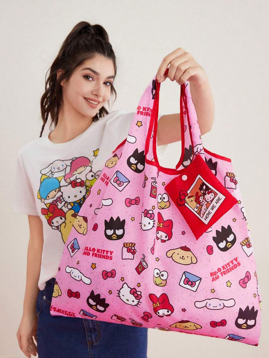 HELLO KITTY AND FRIENDS | SHEIN Hello Kitty Pink Pet Material Foldable ...