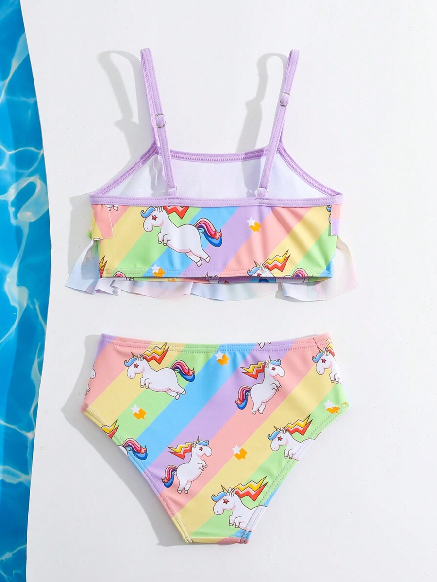Little Girls' Unicorn Print Swimwear Set | SHEIN USA