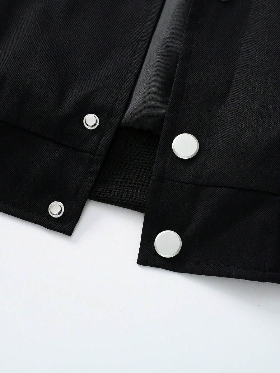 Manfinity Hypemode Men'S Embroidered Detailing Single Breasted Baseball ...