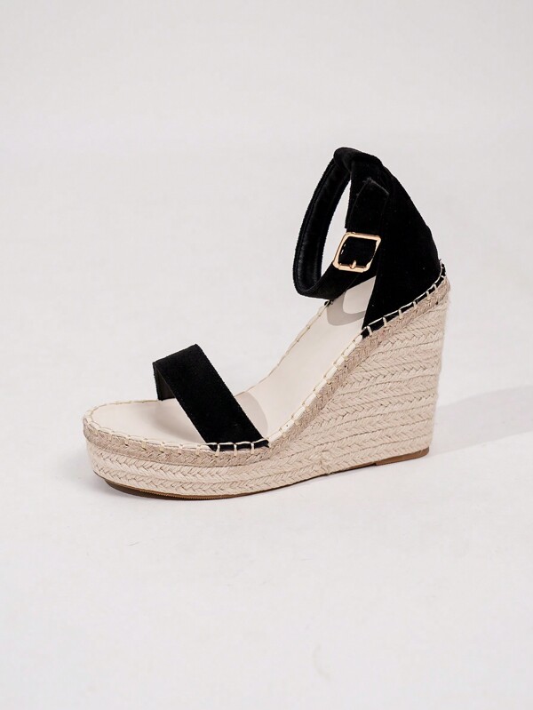 Hollow Out Design Open Back Black High Heel Sandals For Teenage Girls ...