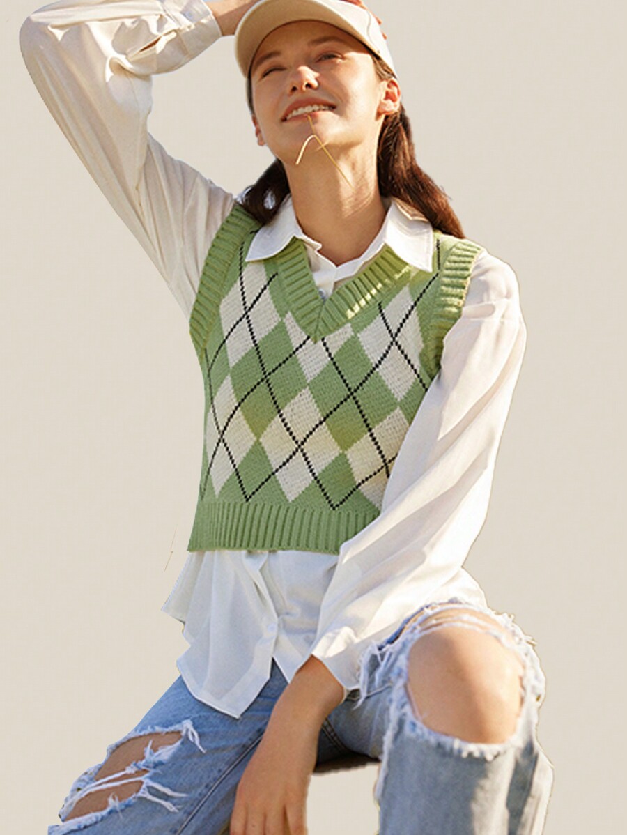 Diamond Pattern Knit Sweater Vest for Sale Australia| New Collection ...