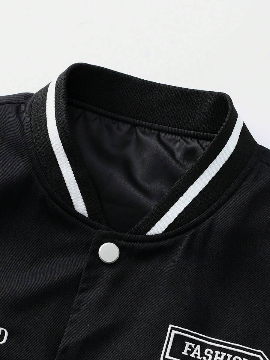 Manfinity Hypemode Men'S Embroidered Detailing Single Breasted Baseball ...