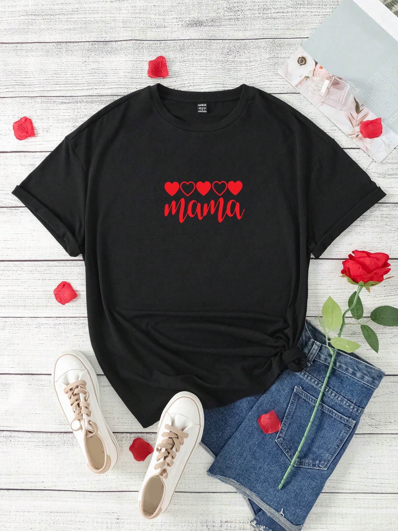 SHEIN LUNE Ensemble familial Saint Valentin pour femmes - T-shirt à ...