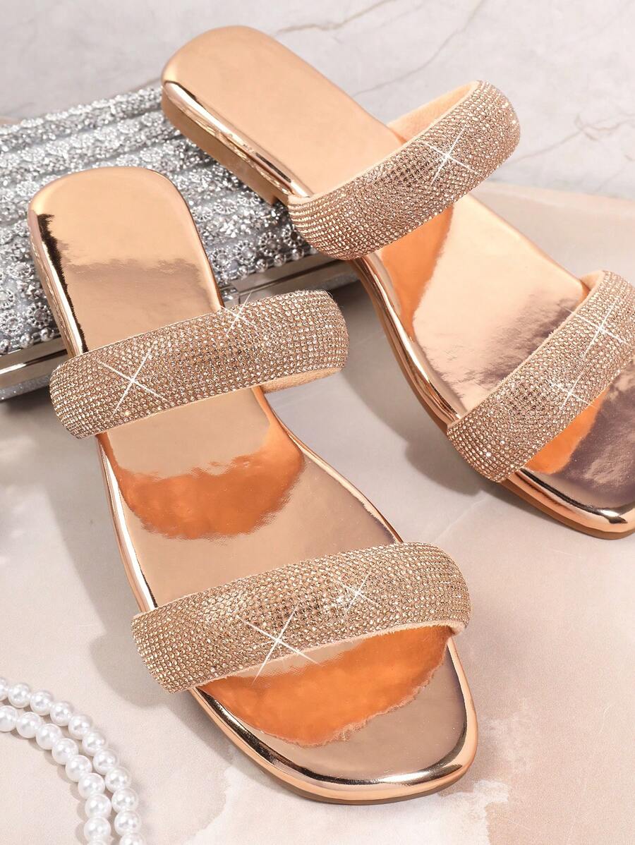 Women'S Fashionable Sparkly Flat Sandals | SHEIN UK