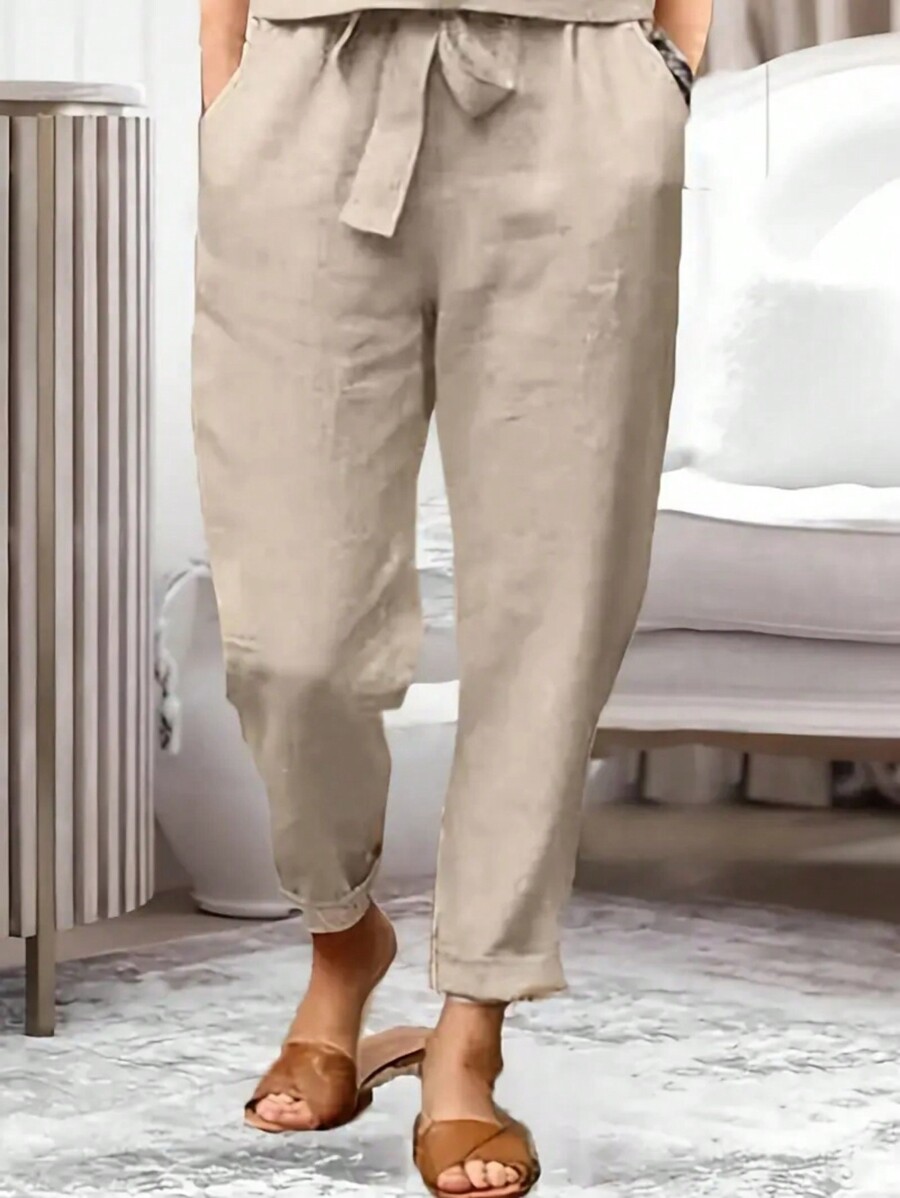 Women's Solid Color Casual 2-Piece Set | SHEIN UK