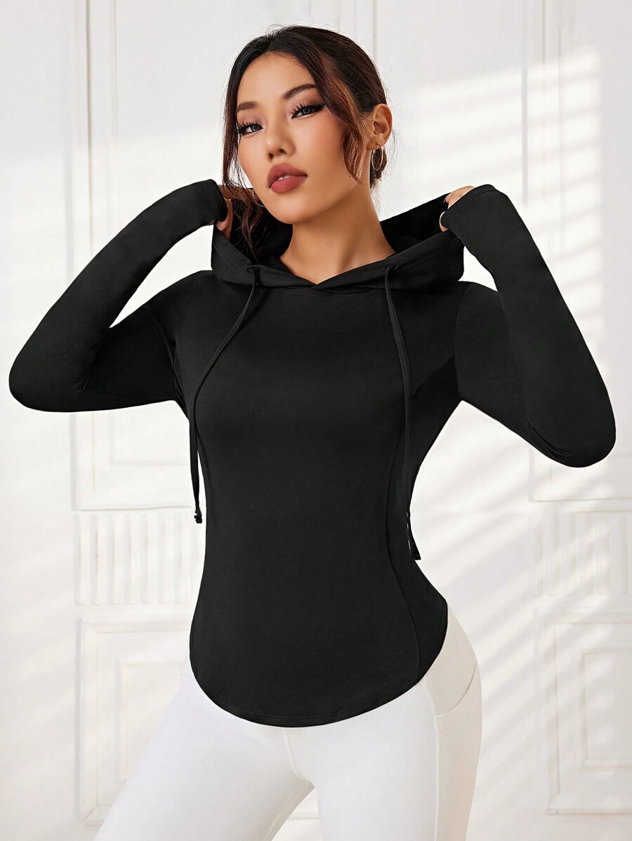 SHEIN Daily&Casual Women's Drawstring Hooded Sports Sweatshirt for Sale ...