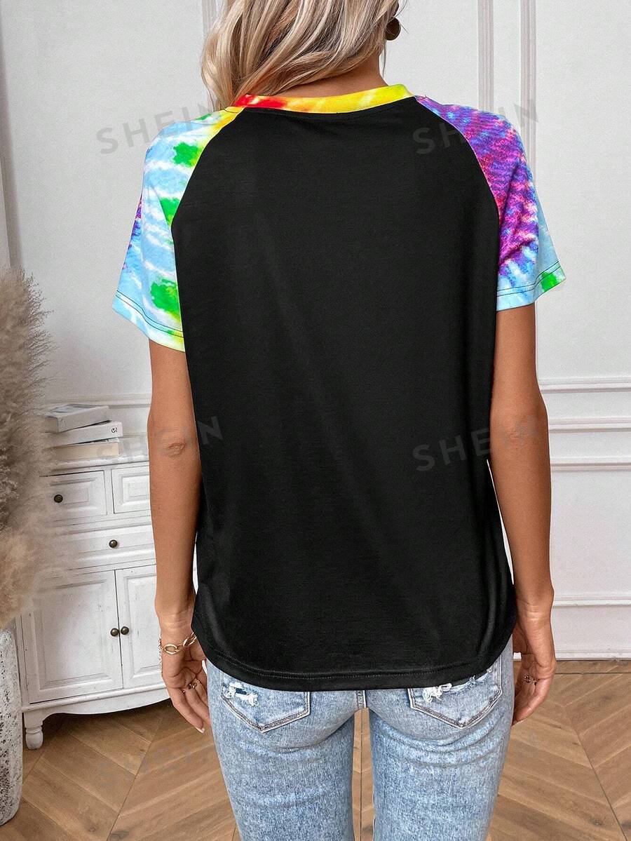 SHEIN LUNE Women's Easter Bunny Printed T-Shirt Saint Patrick Day ...