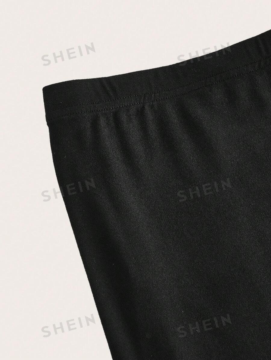 SHEIN EZwear Casual Simple Solid Color Cycling Shorts, Suitable For Women As Tight-Fitting ...