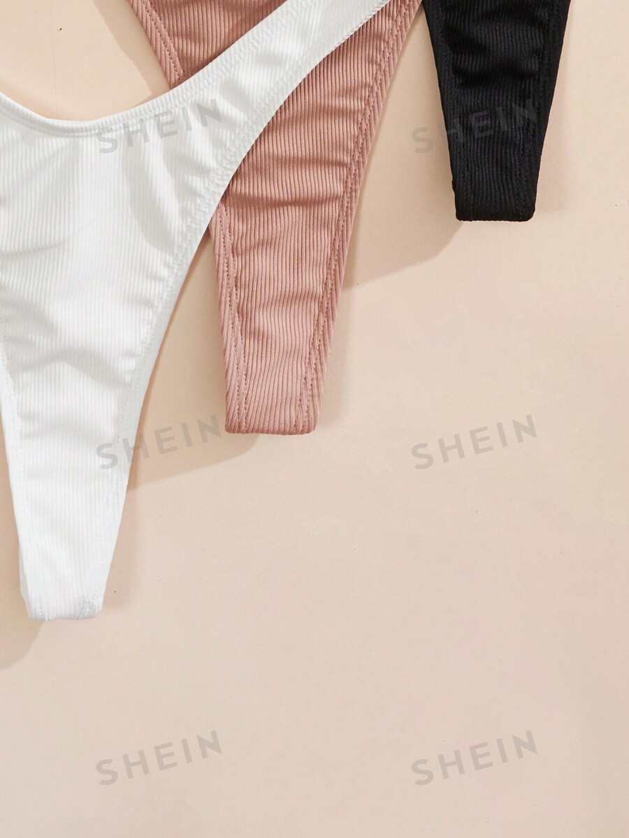SHEIN Swim Juego De Traje De Baño De Color Sólido Para Damas | Mode de Mujer | SHEIN España