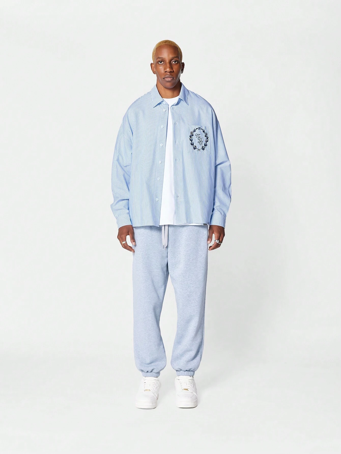 SUMWON Regular Fit Stripe Button Through Shirt | SHEIN USA