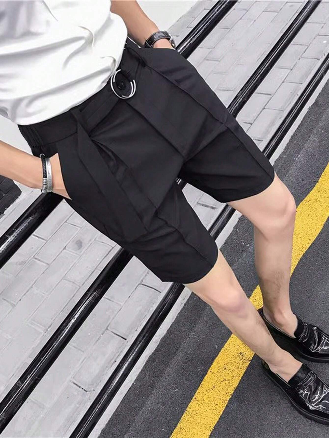 Manfinity Hypemode Men's Exposed Seams Five-Point Shorts | SHEIN USA