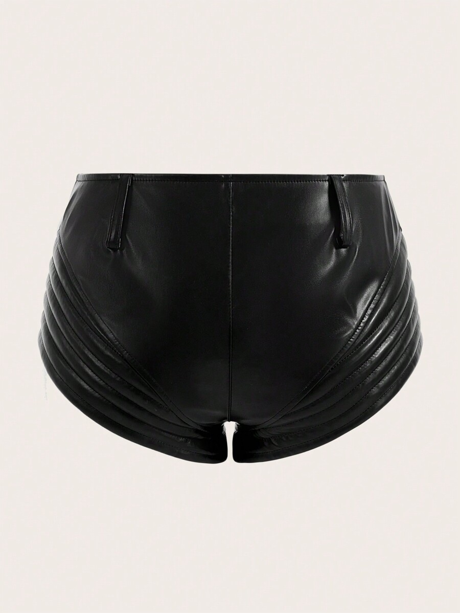 SHEIN ICON Ultra-Low Waist Stitching Design Ultra-Short Shorts | SHEIN UK