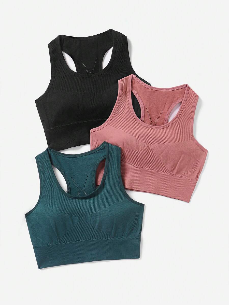 Yoga Basic Solid Seamless Sport Bra | SHEIN USA