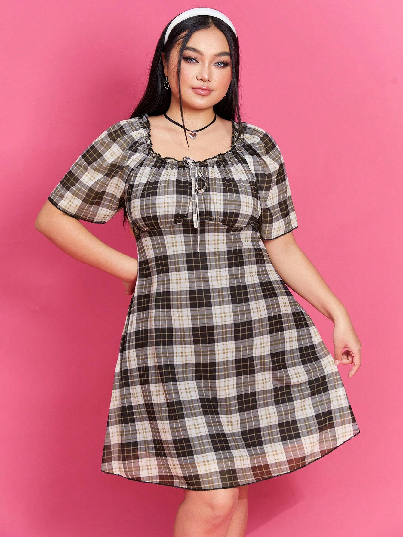 SHEIN Qutie Plus Size Women'S Spring Break Mean Girl Preppy Coquette ...