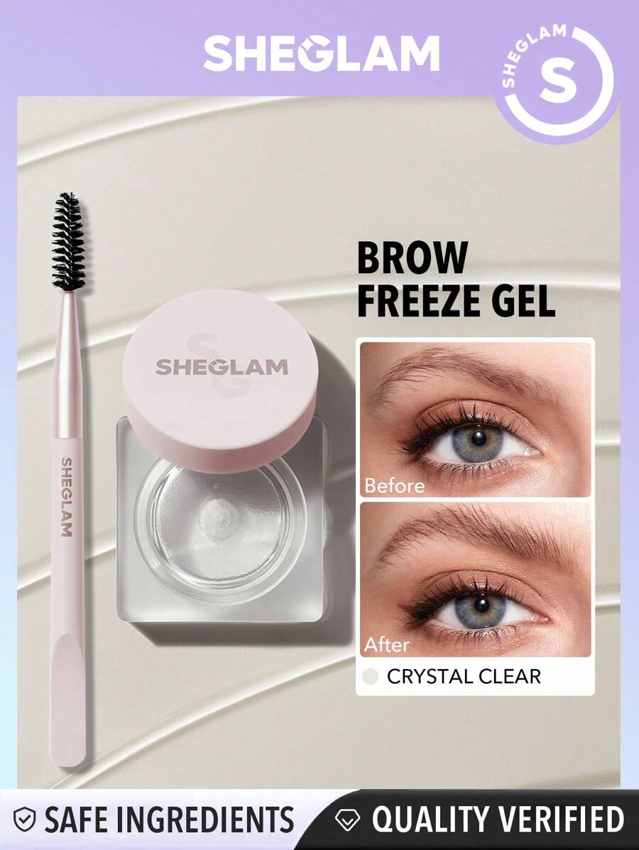 SHEGLAM Set Me Up Brow Hold-Crystal Clear Waterproof Eyebrow Gel No ...