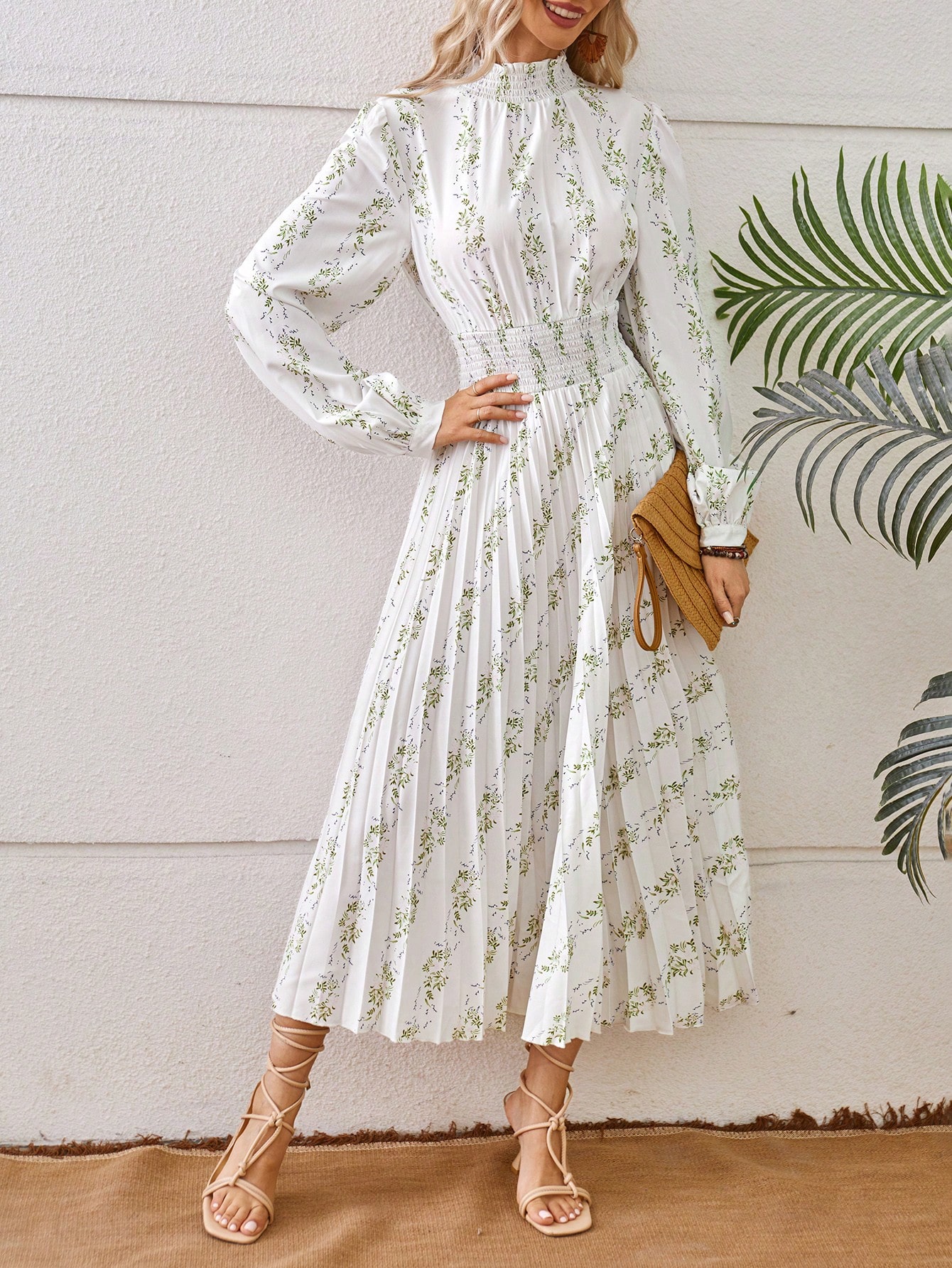 SHEIN VCAY Randomly Printed Long Sleeve Dress for Sale Australia| New ...