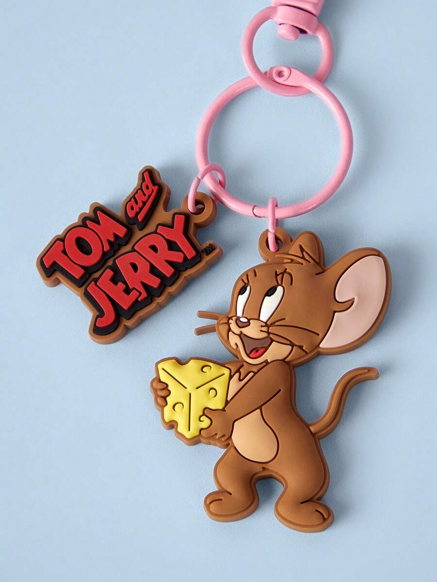 TOM & JERRY X SHEIN 2pcs Classic Series Cat And Mouse Design Keychain ...