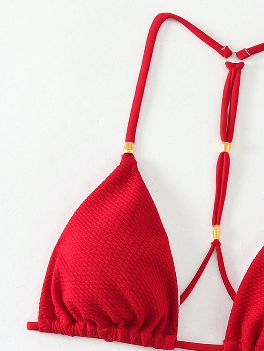 Womens Solid Color Swimsuit Set Shein Usa