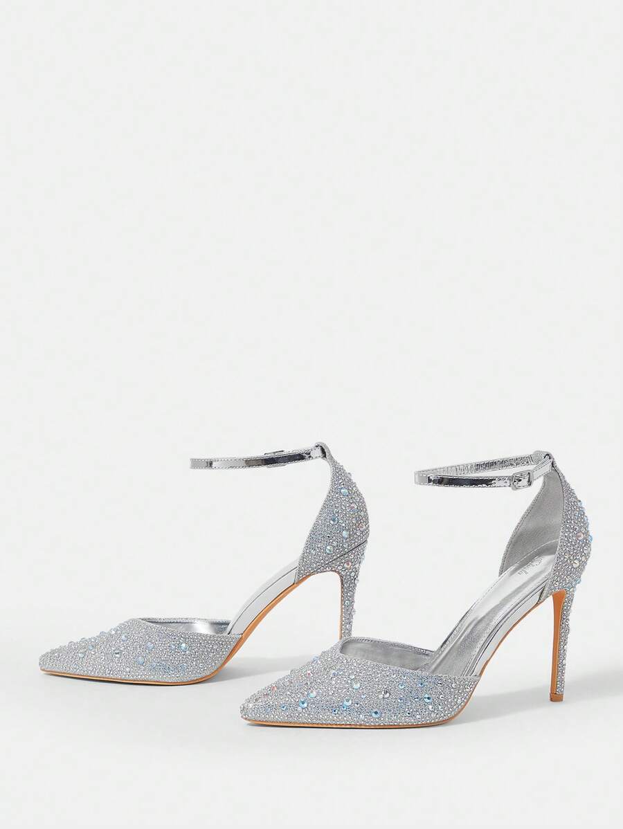 SheIn BAE Ladies' Shiny High-Heeled Pumps Vacation Shoes Summer Spring ...