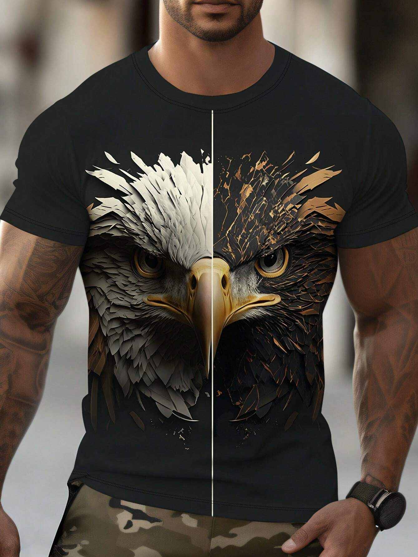 Manfinity LEGND Men'S Eagle Print T-Shirt | SHEIN USA