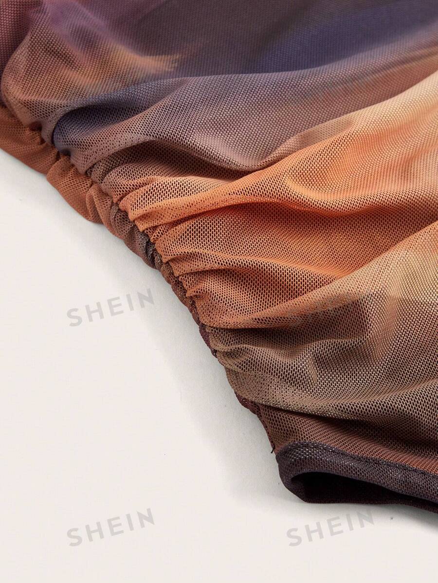 SHEIN Essnce Tie-Dye Slim Fit Bodysuit | SHEIN USA