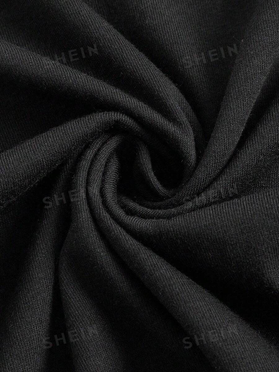 SHEIN Slayr Portrait Pattern Short Sleeve Round Neck T-Shirt | SHEIN USA