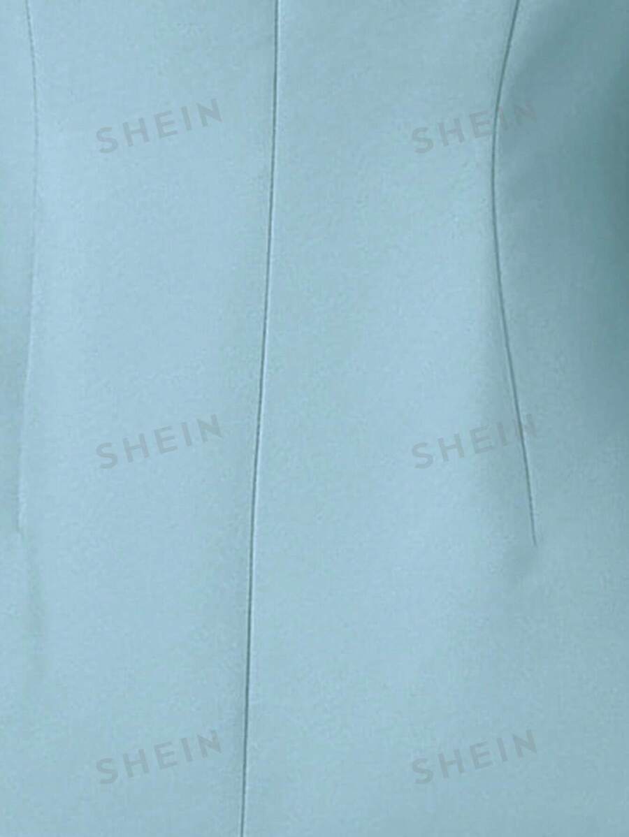 SHEIN LUNE Solid Color Double-Breasted Suit Jacket | SHEIN USA