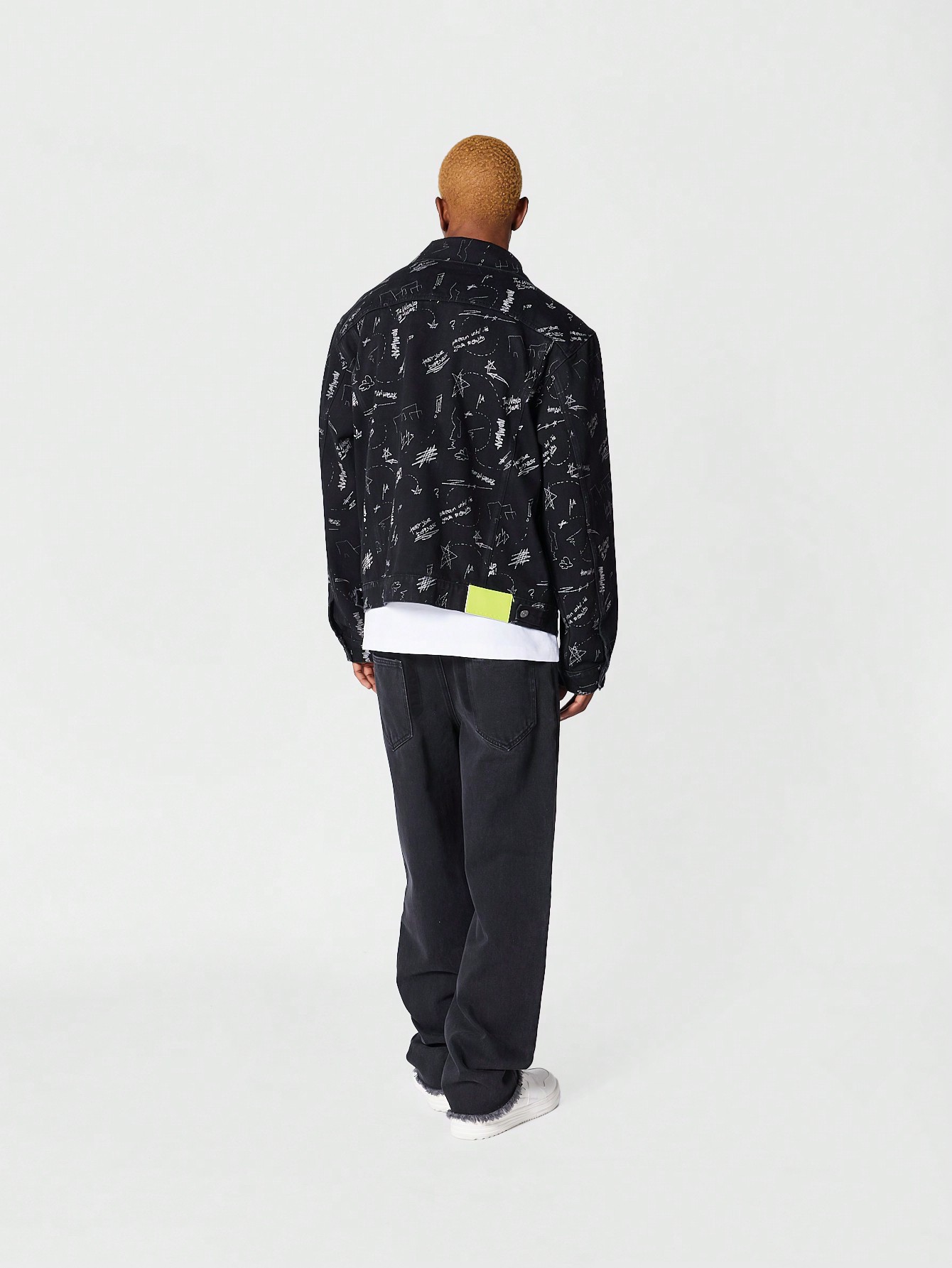 SUMWON Oversized Fit Denim Western Jacket With All Over Print | SHEIN USA