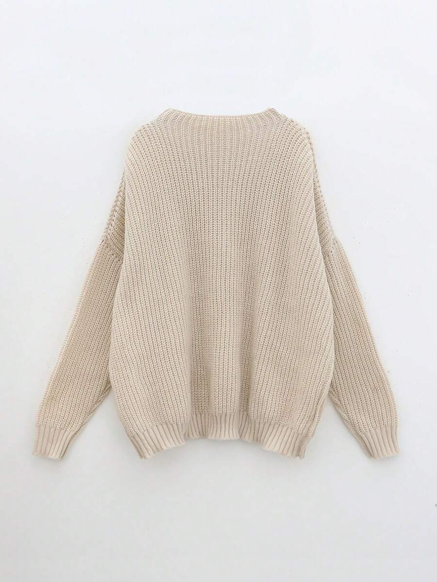 New Arrival Women's Casual Fashion Solid Color Round Neck Long Sleeve ...